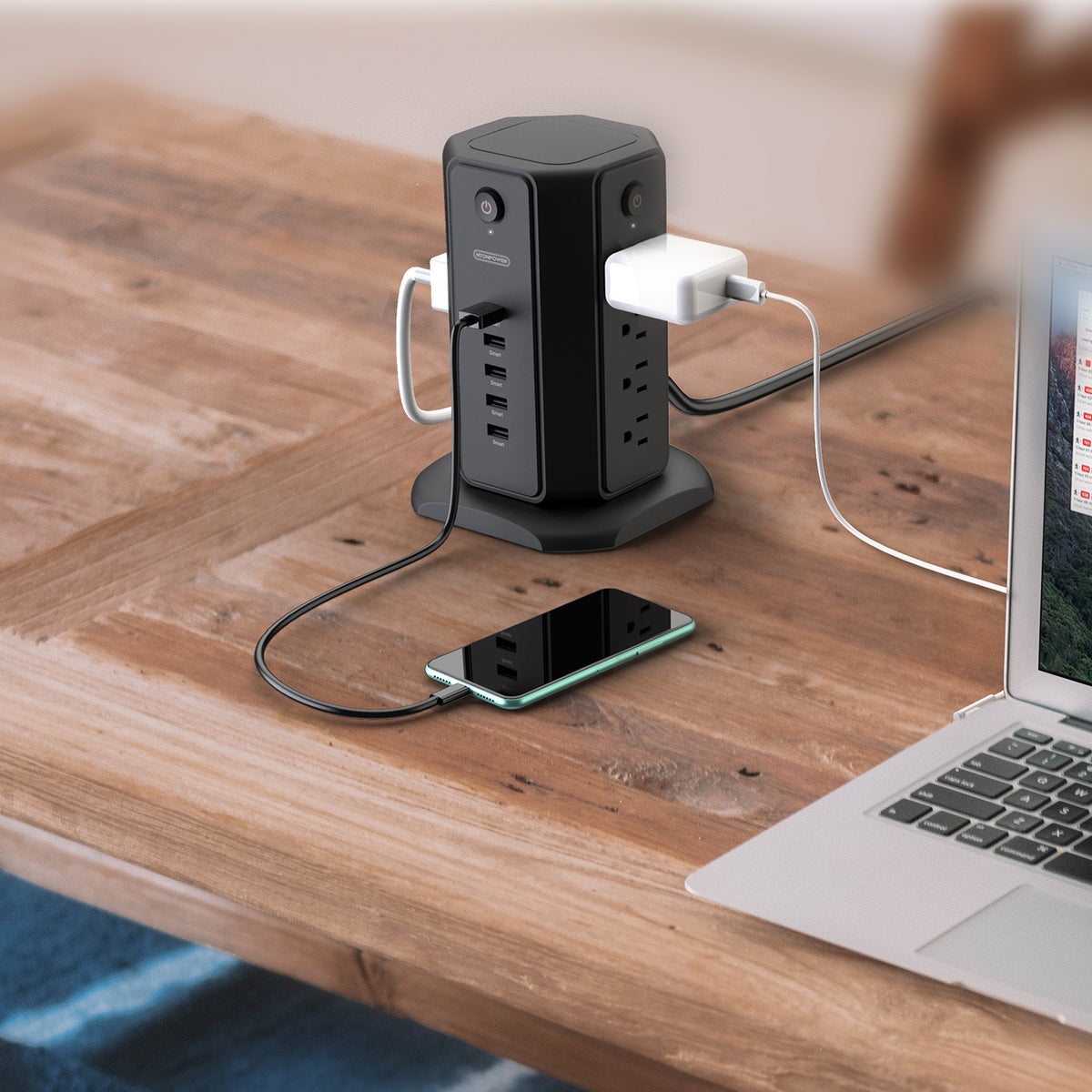 Keep Your Devices Powered with the NTONPOWER Surge Tower Power Strip ...