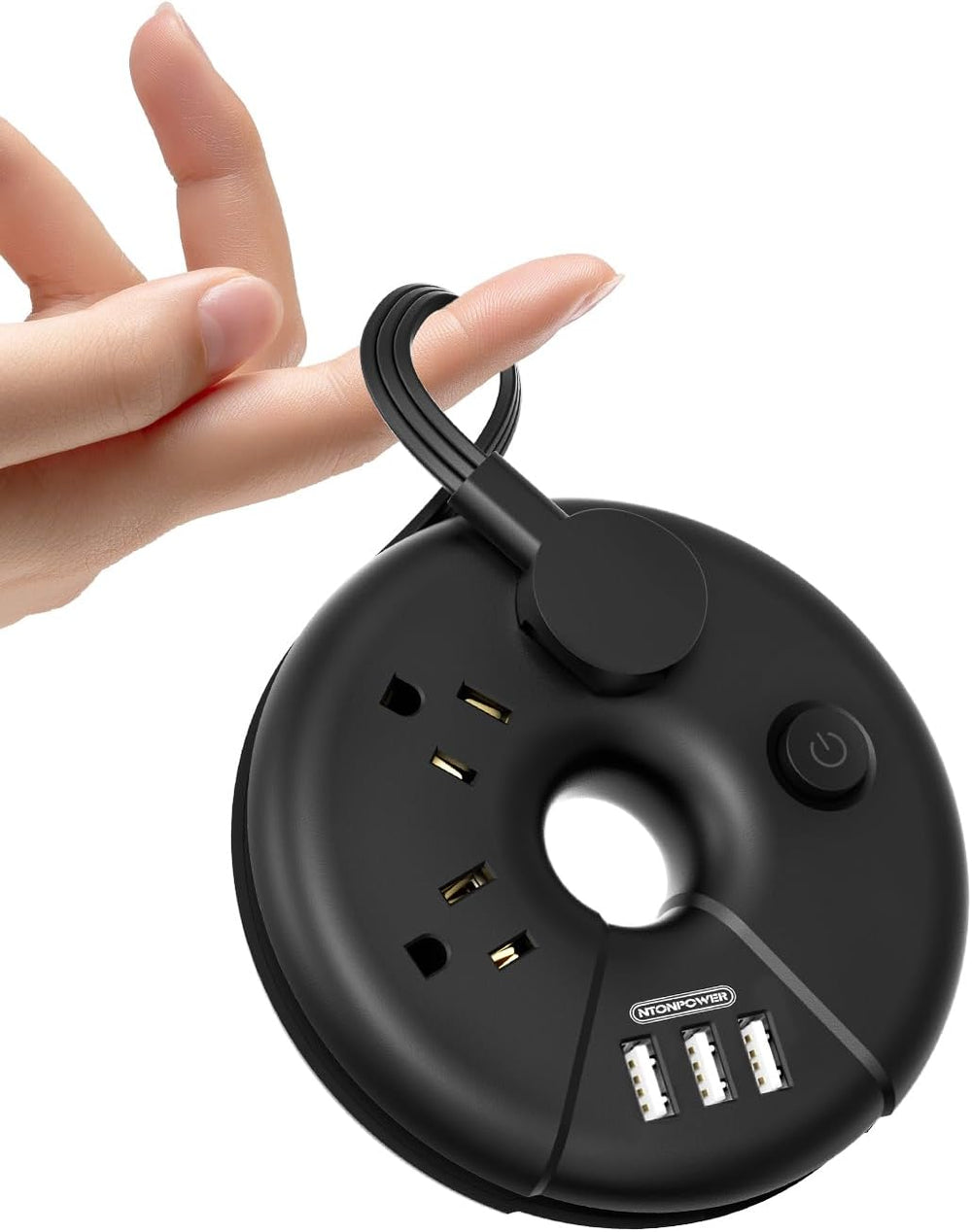 Ntonpower i-Donut 3 Outlets 3 USB Dount Travel Power Strip - Ntonpower