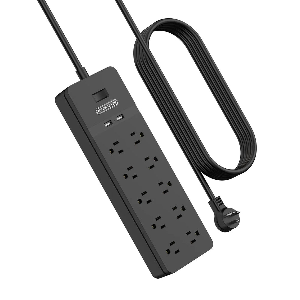 Ntonpower Surge Protector Power Strip 10 Outlets 2 USB