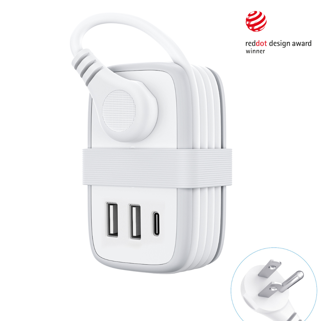 Ntonpower New Pocket Power Strip 2 Outlets 3 USB Ports - Ntonpower